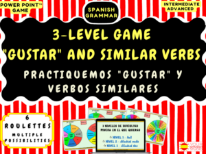 NO PREP GAME FOR PRACTICING SPANISH GUSTAR AND SIMILAR VERBS IN 3 ...