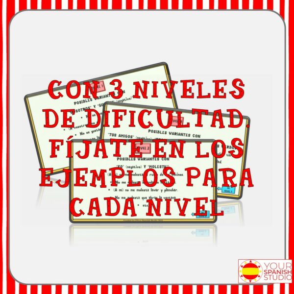 NO PREP GAME FOR PRACTICING SPANISH GUSTAR AND SIMILAR VERBS IN 3 ...