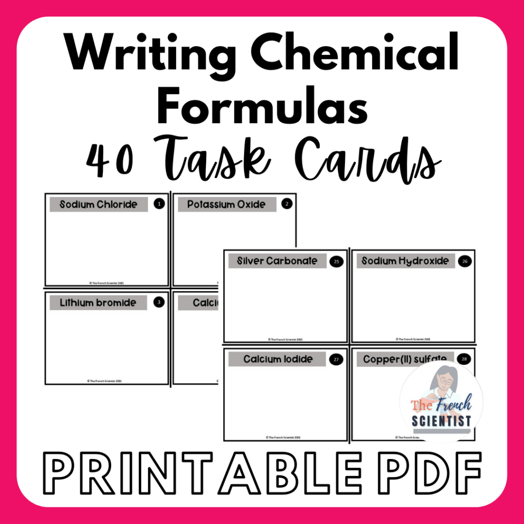 CHEMISTRY Writing Chemical Formulas Practice Worksheets | Made By Teachers