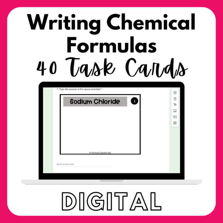 CHEMISTRY Naming Compounds & Writing Chemical Formulas BUNDLE | Made By ...