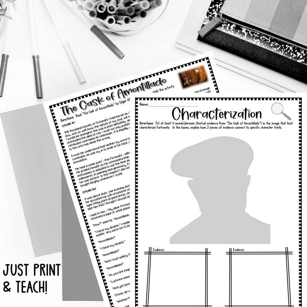 The Cask of Amontillado Quiz Activities Lesson BUNDLE Test Prep | Made ...