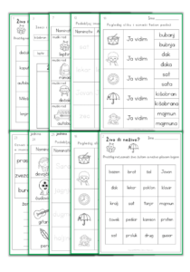 Serbian Accusative Case Worksheets Latin Alphabet - Učimo padeže | Made ...