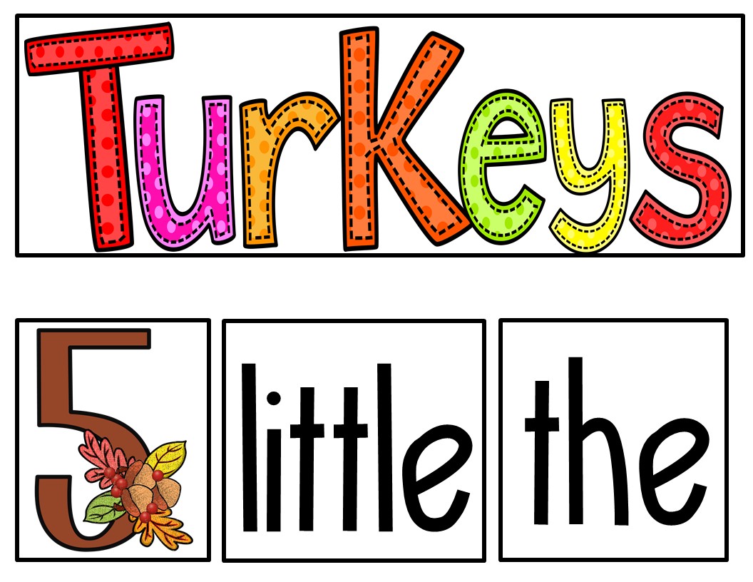 Five Little Turkeys {Pocket Chart Poem and Student Books} | Made By ...