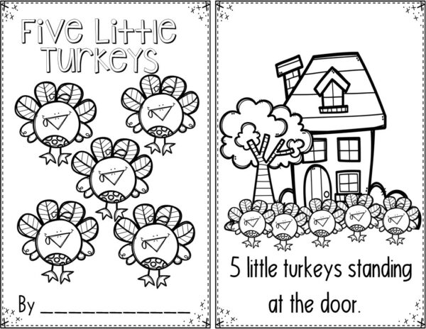 Five Little Turkeys {Pocket Chart Poem and Student Books} | Made By ...