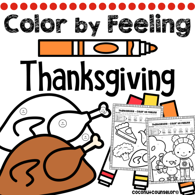 Thanksgiving Color by Feeling Worksheets | Made By Teachers