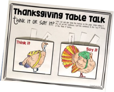 Thanksgiving Table Talk Social Skills Lesson Plan | Made By Teachers