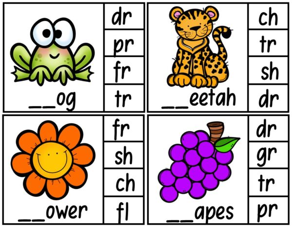 Clip Cards {Beginning Blends and Diagraphs} | Made By Teachers