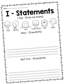 I-Statement Worksheet | Forming an I-Statement | Made By Teachers
