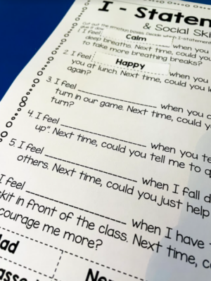 I-Statement Worksheet | Reading Social Cues | Made By Teachers