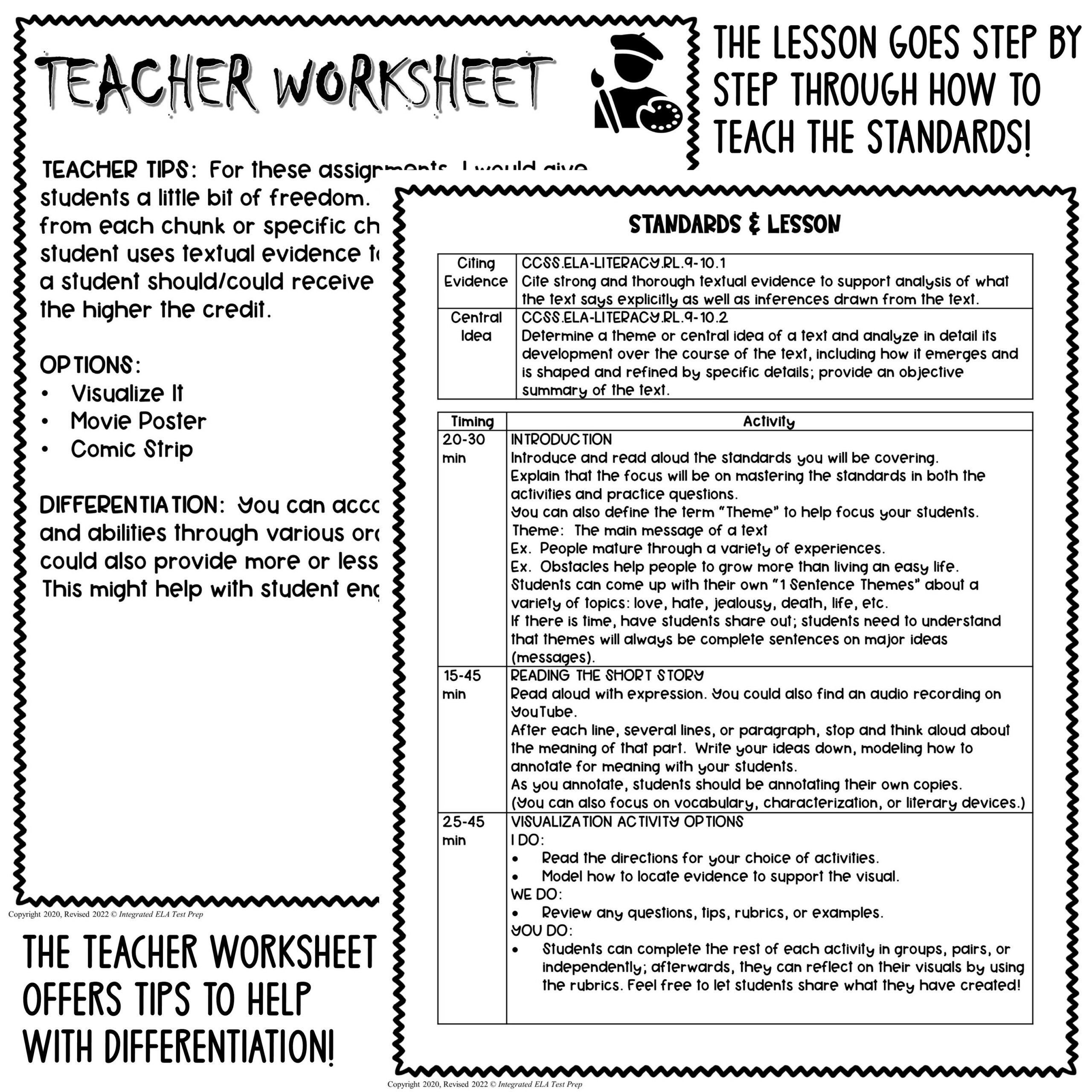 The Tell-Tale Heart Activities Visualization Edgar Allan Poe Short ...