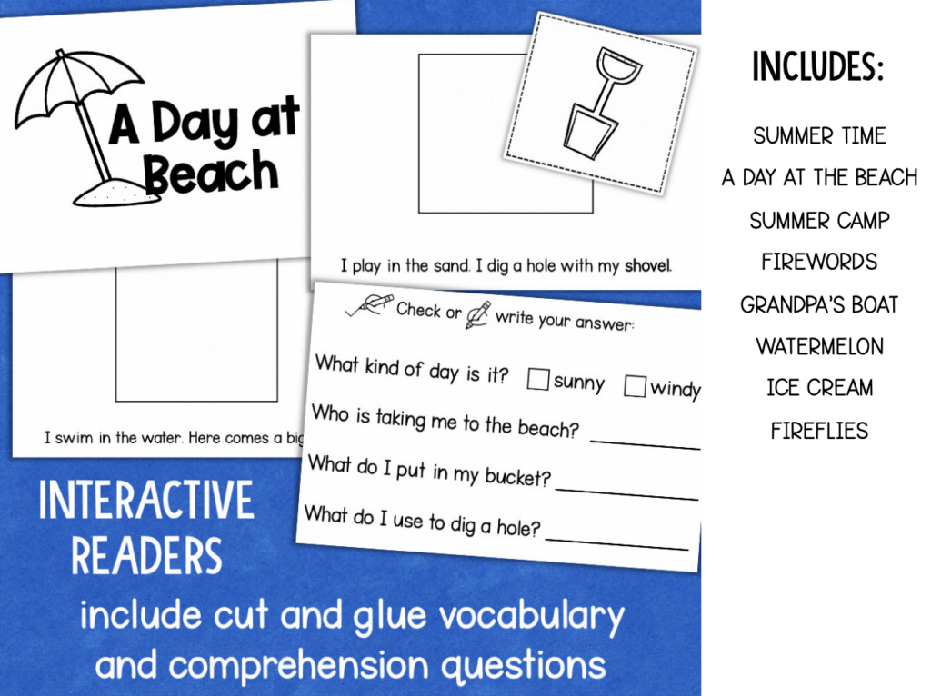 SUMMER Decodable Readers BUNDLE Comprehension Activities Sight Words ...