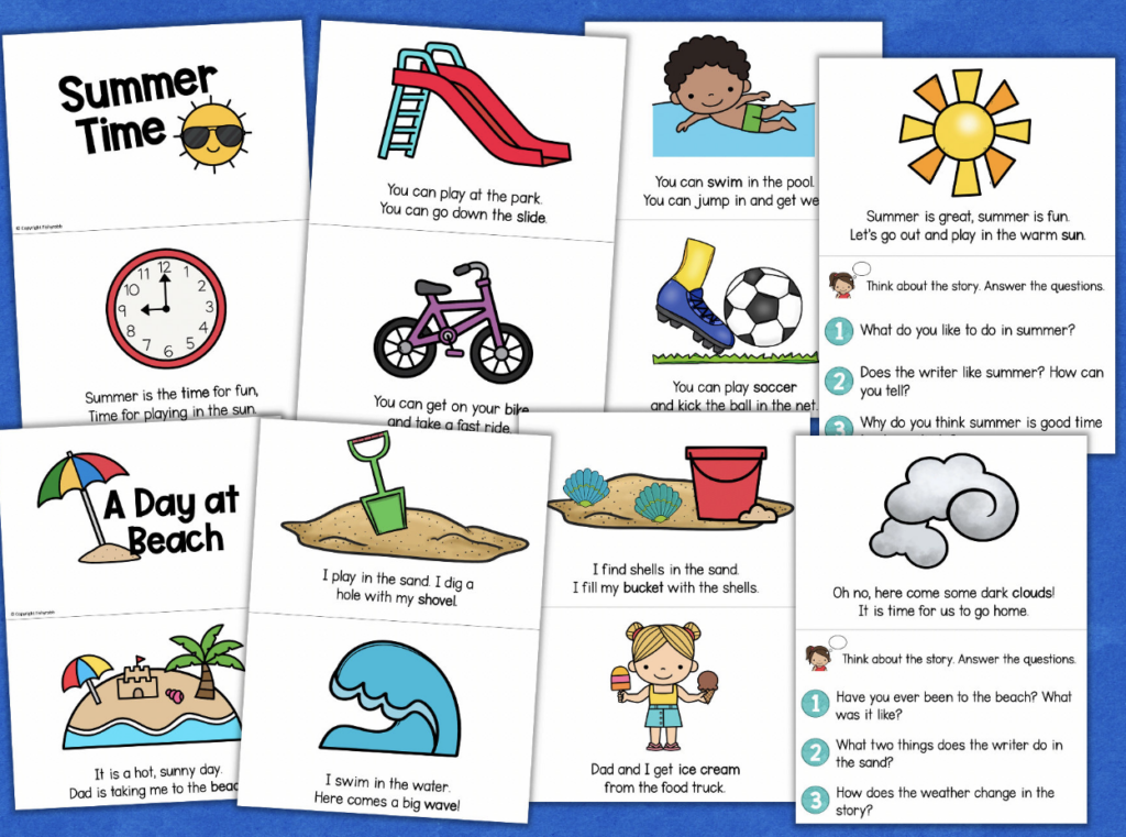 SUMMER Decodable Readers BUNDLE Comprehension Activities Sight Words ...