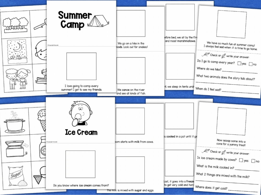 SUMMER Decodable Readers BUNDLE Comprehension Activities Sight Words ...