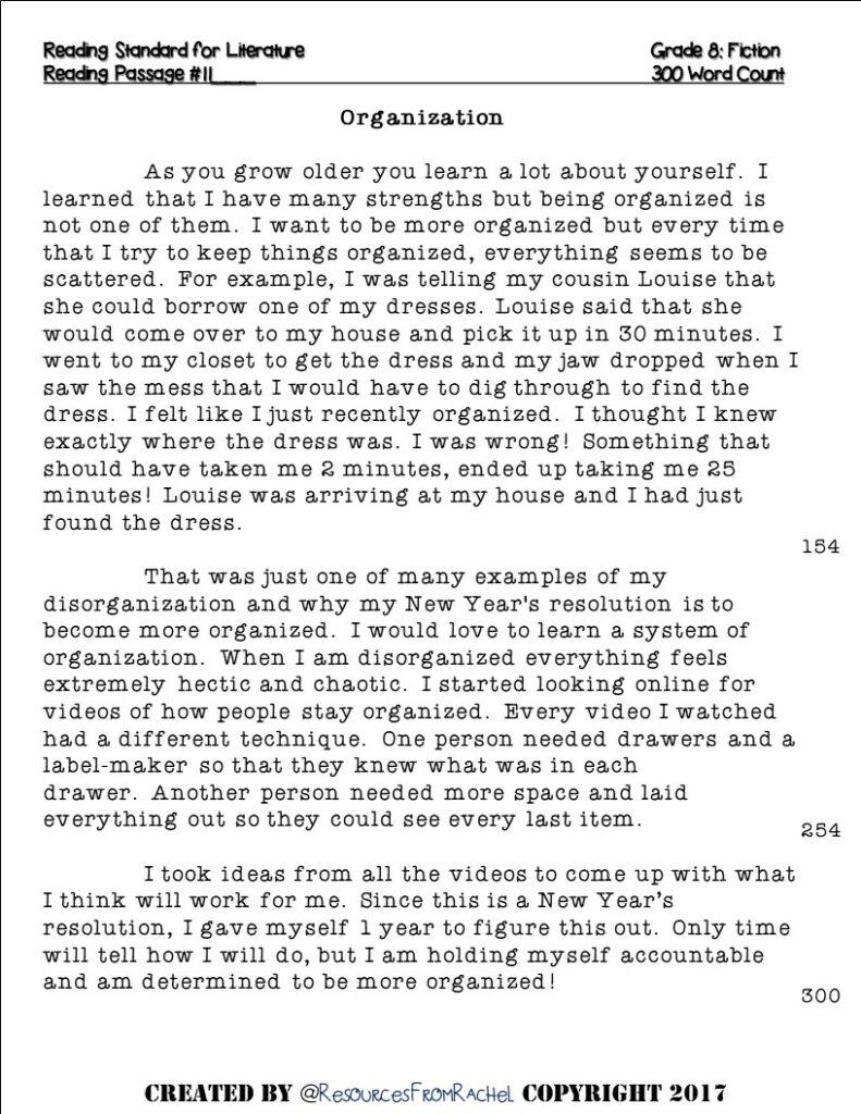 Reading Comprehension Assessments - 8th grade volume 3 | Made By Teachers