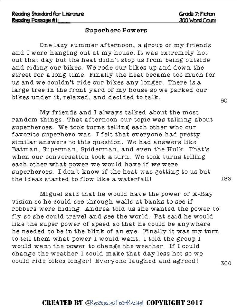 Reading Comprehension Assessments 7th grade volume 3 | Made By Teachers