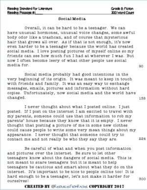 Reading Comprehension Assessments - 8th grade volume 1 | Made By Teachers