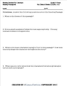 Reading Comprehension Assessments 7th grade volume 2 - Made By Teachers