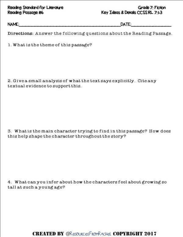 Reading Comprehension Assessments 7th grade volume 2 | Made By Teachers