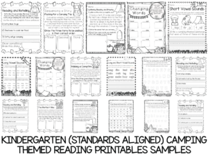Kindergarten Camping Themed Worksheets {100 Standards Aligned ...