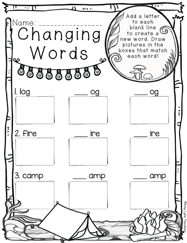 Kindergarten Camping Themed Worksheets {100 Standards Aligned ...