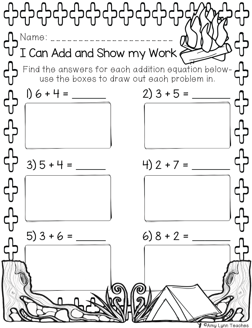 Kindergarten Camping Themed Worksheets {100 Standards Aligned ...
