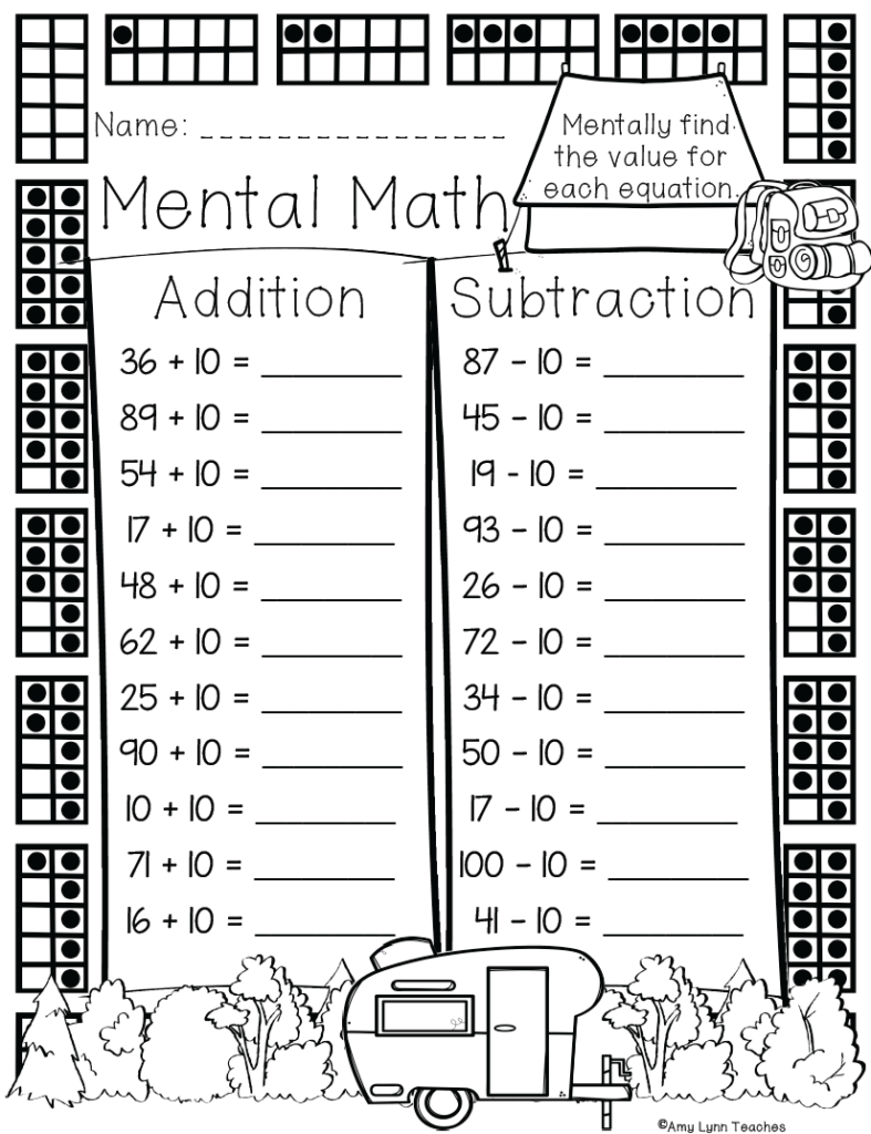 First Grade Camping Themed Worksheets {100 Standards Aligned Printables ...