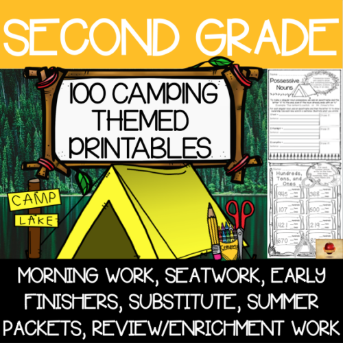 Second Grade Camping Themed Worksheets {100 Standards Aligned ...