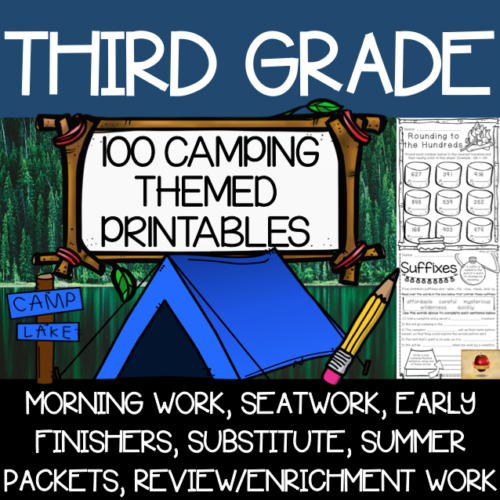 Third Grade Camping Themed Worksheets {100 Standards Aligned Printables ...