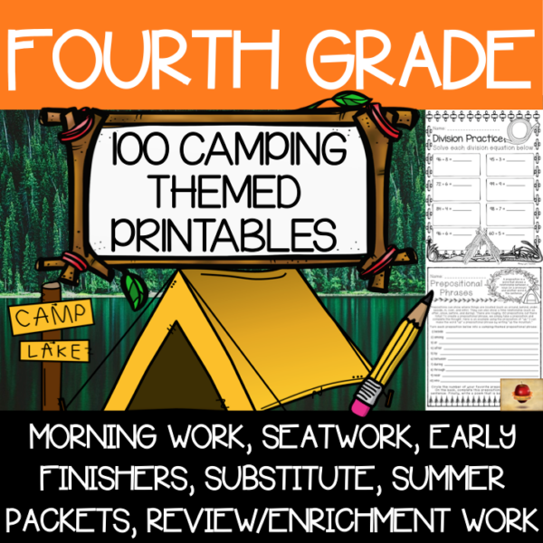 Fourth Grade Camping Themed Worksheets {100 Standards Aligned ...