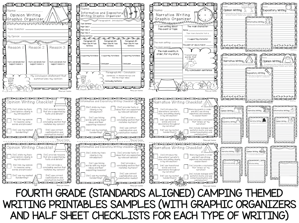 Fourth Grade Camping Themed Worksheets {100 Standards Aligned ...