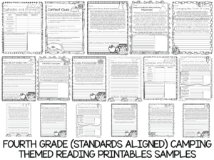 Fourth Grade Camping Themed Worksheets {100 Standards Aligned ...