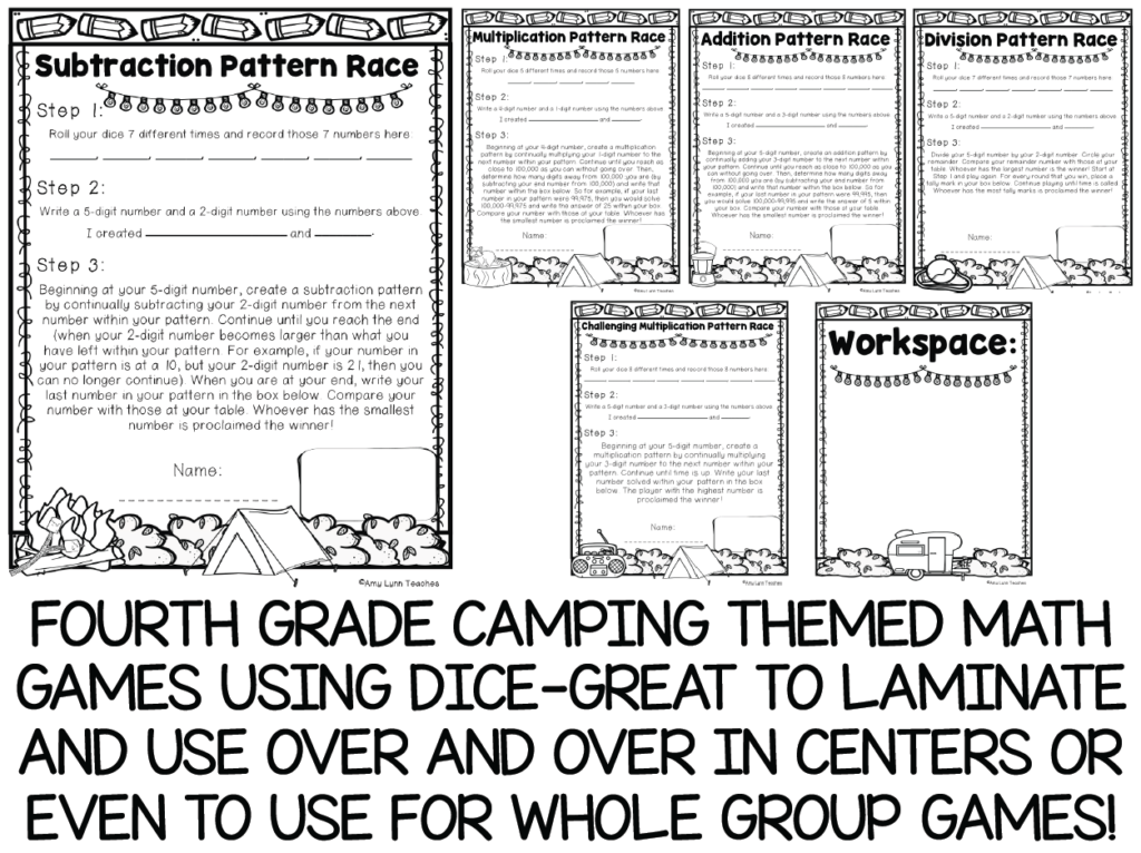 Fourth Grade Camping Themed Worksheets {100 Standards Aligned ...