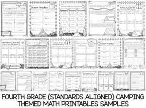 Fourth Grade Camping Themed Worksheets {100 Standards Aligned ...