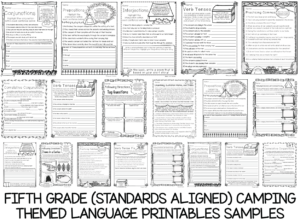 Fifth Grade Camping Themed Worksheets {100 Standards Aligned Printables ...