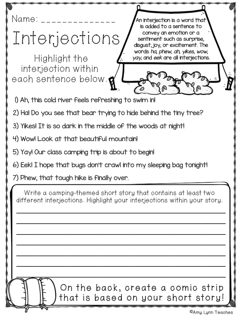 Fifth Grade Camping Themed Worksheets {100 Standards Aligned Printables ...