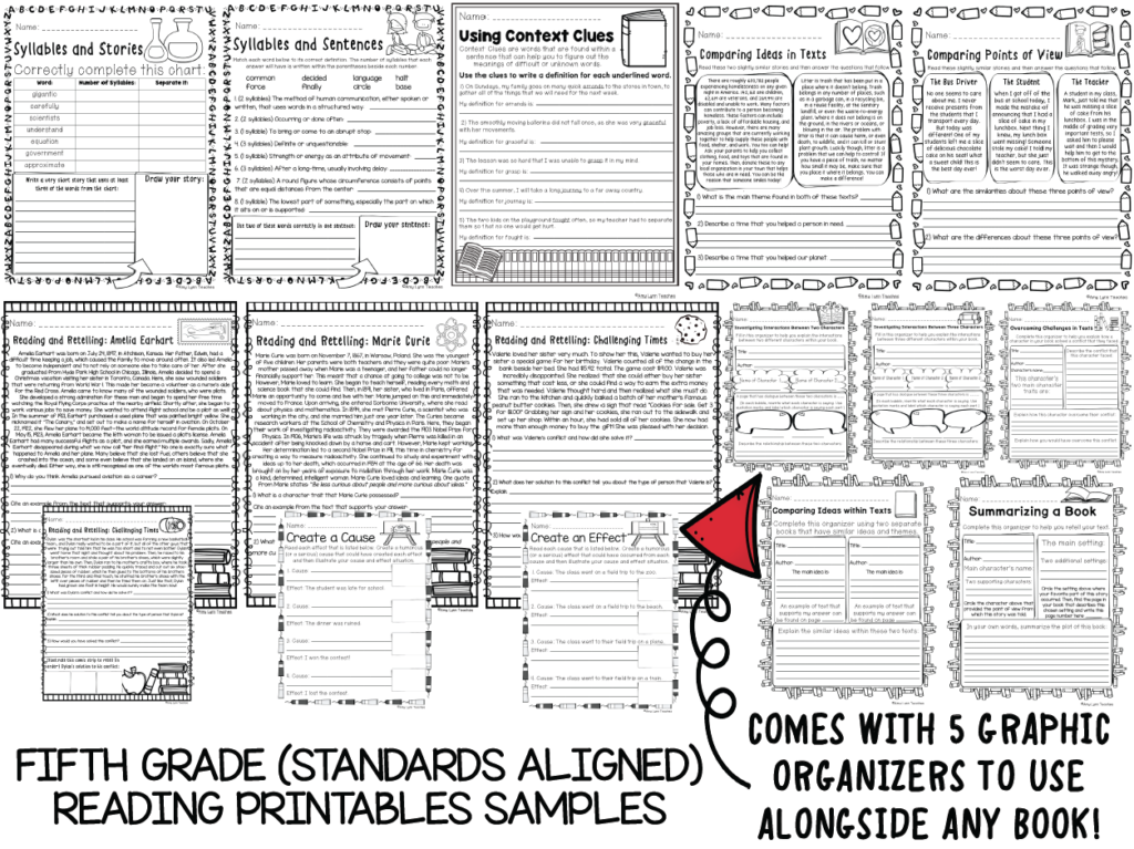 Fifth Grade Worksheets {100 Standards Aligned Printables} | Made By ...