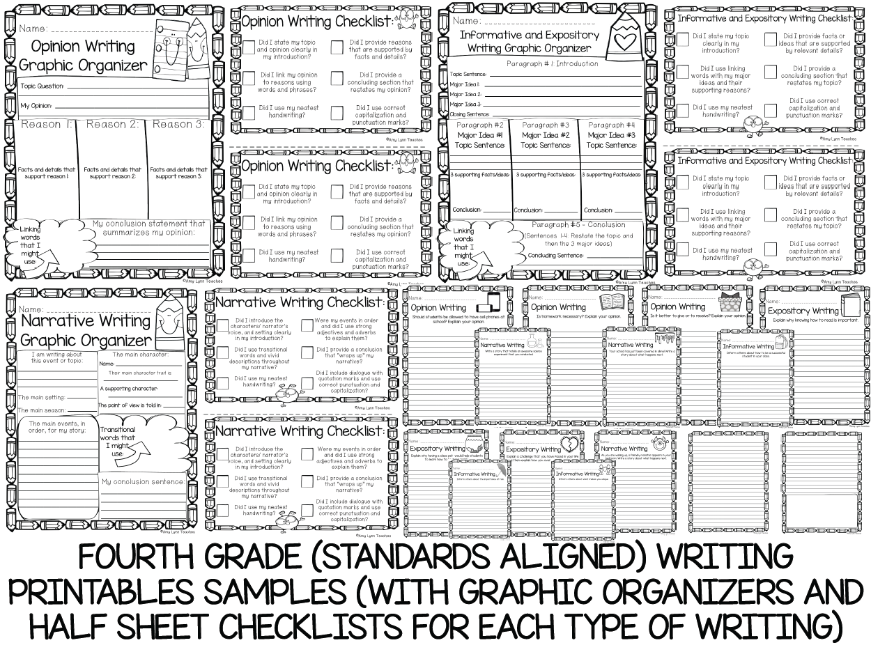 Fourth Grade Worksheets {100 Standards Aligned Printables} | Made By ...