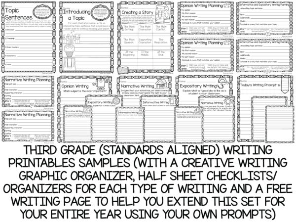 Third Grade Worksheets {100 Standards Aligned Printables} | Made By ...
