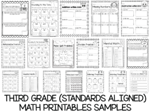 Third Grade Worksheets {100 Standards Aligned Printables} | Made By ...