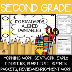 Second Grade Worksheets {100 Standards Aligned Printables} - Made By ...