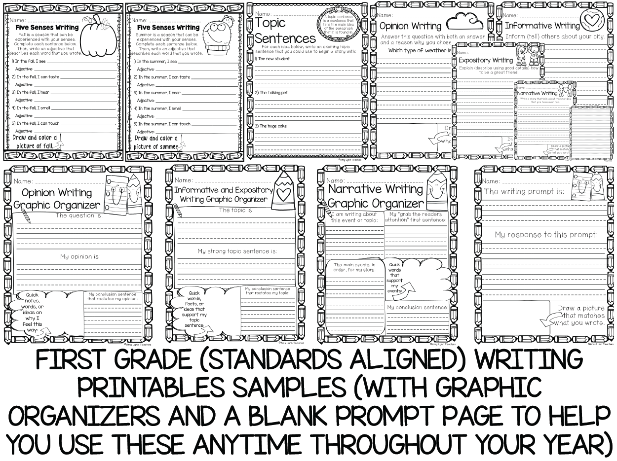 First Grade Worksheets {100 Standards Aligned Printables} | Made By ...