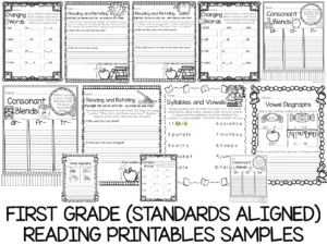 First Grade Worksheets {100 Standards Aligned Printables} | Made By ...