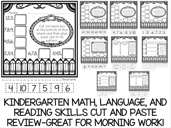 Kindergarten Worksheets {100 Standards Aligned Printables} - Made By ...