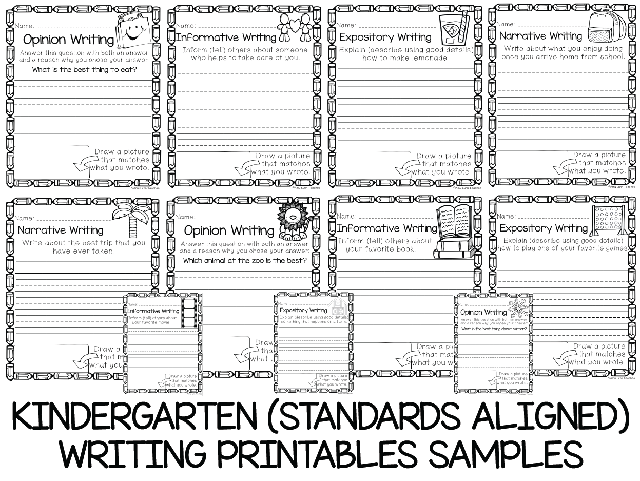 Kindergarten Worksheets {100 Standards Aligned Printables} | Made By ...