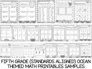 Fifth Grade Ocean Themed Worksheets {100 Standards Aligned Printables ...
