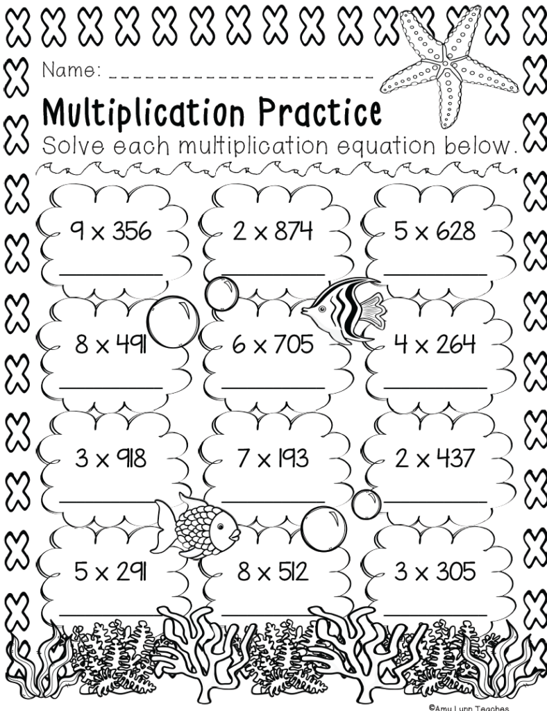 Fourth Grade Ocean Themed Worksheets {100 Standards Aligned Printables ...