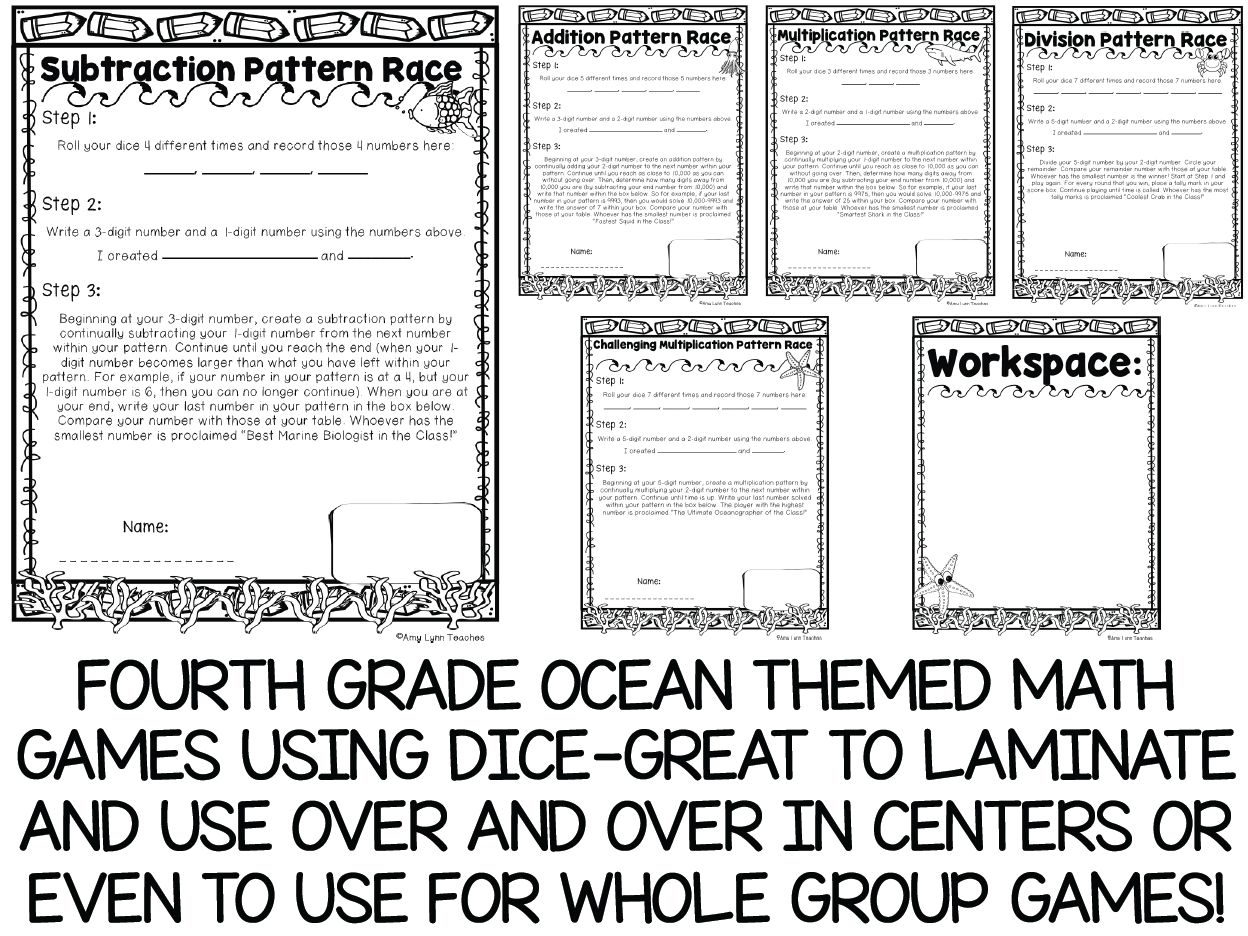 Fourth Grade Ocean Themed Worksheets {100 Standards Aligned Printables ...