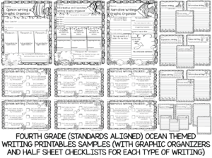 Fourth Grade Ocean Themed Worksheets {100 Standards Aligned Printables ...