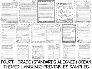 Fourth Grade Ocean Themed Worksheets {100 Standards Aligned Printables ...