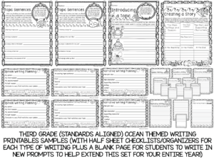 Third Grade Ocean Themed Worksheets {100 Standards Aligned Printables ...